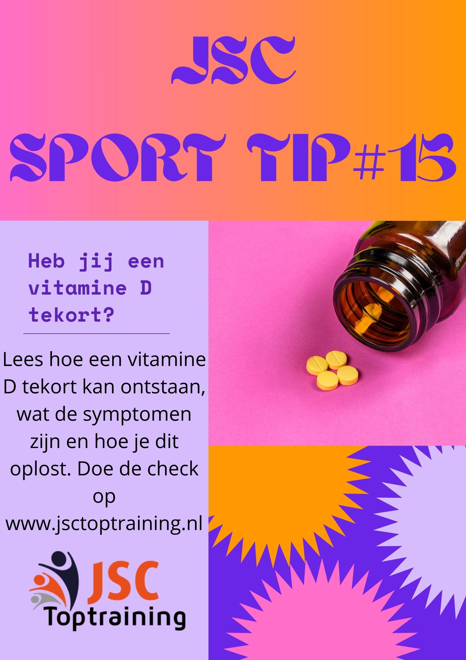 JSC SPORT TIP #15 Heb jij een vitamine D tekort? - JSC Toptraining